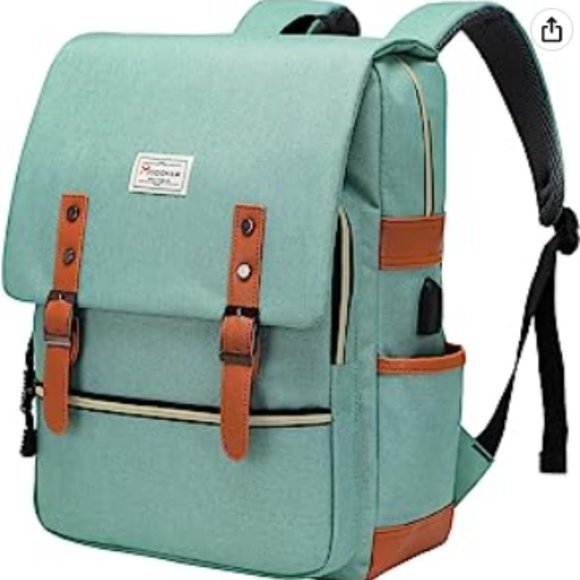 Bags | Modoker Vintage Women Laptop Backpack With Usb Charging Port ...